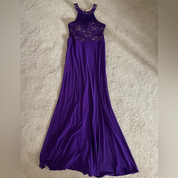 Morgan & Co. | Dresses | Morgan And Co Purple High Slit Dress | Poshmark